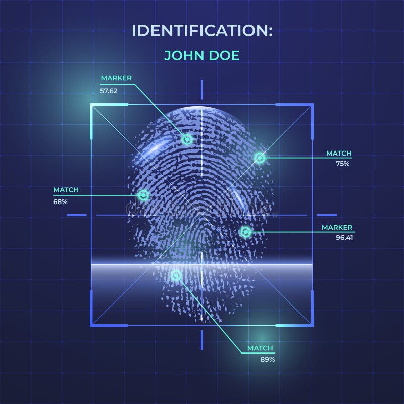 Fingerprint Scanning. Online Information Protect, Internet Digital ...