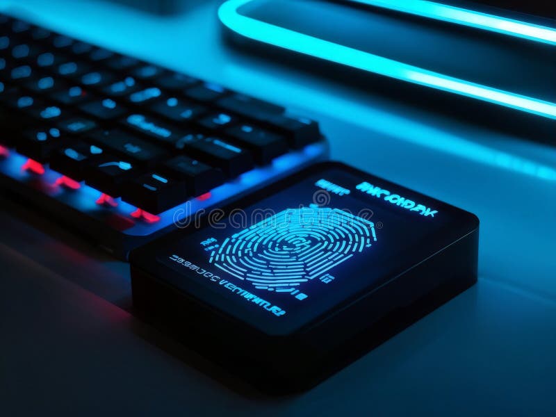 Fingerprint Scanning System with on the Table. Biomescan Identification ...