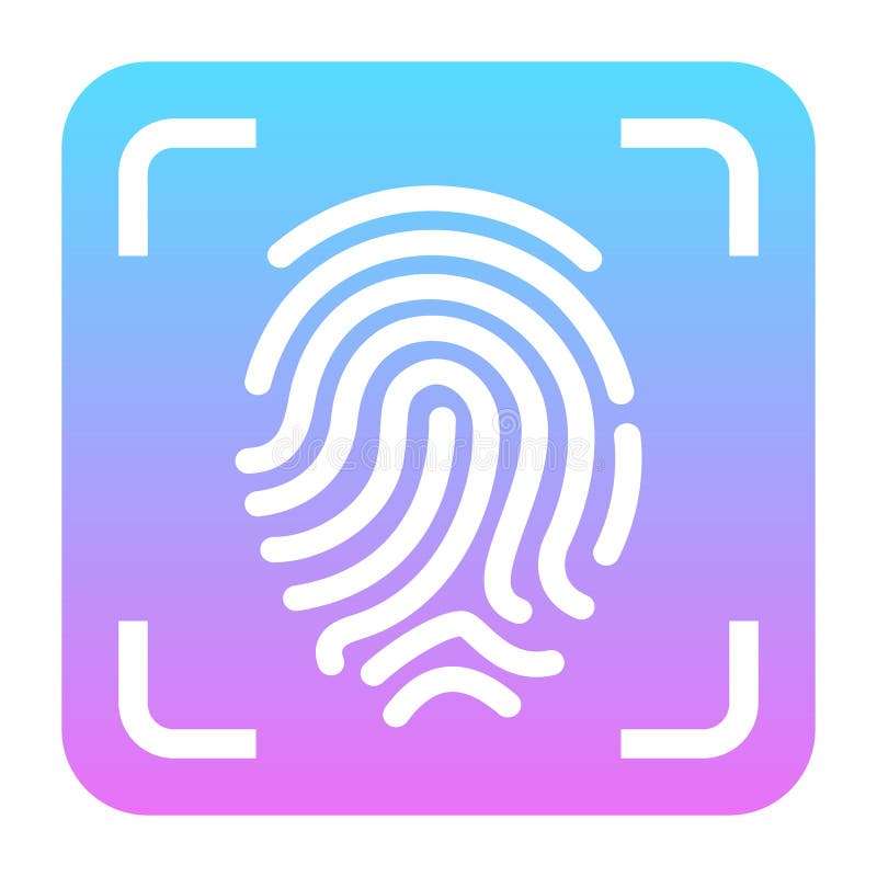 Fingerprint Scanning on the Screen Stock Vector - Illustration of ...