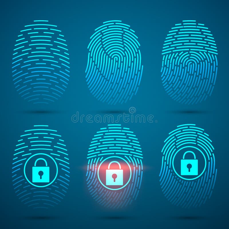 Fingerprint Scanning. Vector Illustration. Security System. Stock ... Fingerprint Scanning. Vector Illustration. Security System. Stock ...
