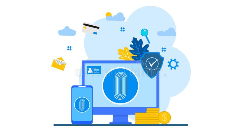 Fingerprint Screening Security System Concept Stock Vector ... Fingerprint Screening Security System Concept Stock Vector ...