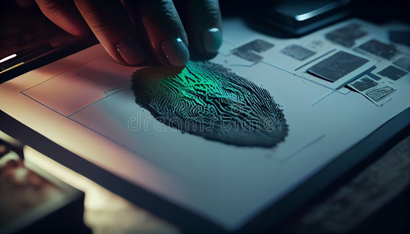 Fingerprint Security Access with Biometrics Identification. Generative ...