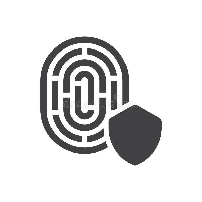 Fingerprint Security - Biometric Security Icon Stock Vector ...