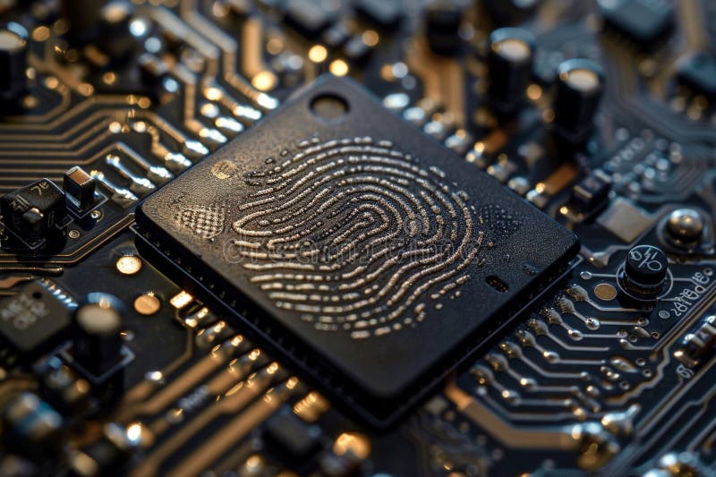 Security Chip, Protection and Security Vector Icons Set Cyber Computer ...