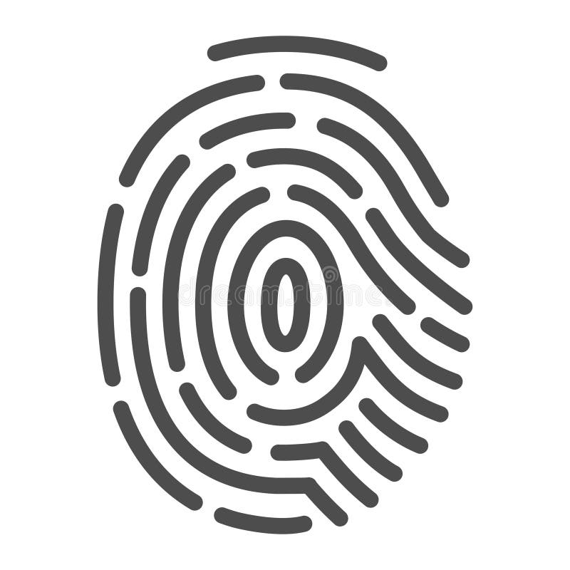 Fingerprint Security, Identification and Privacy Black Icon Stock ...