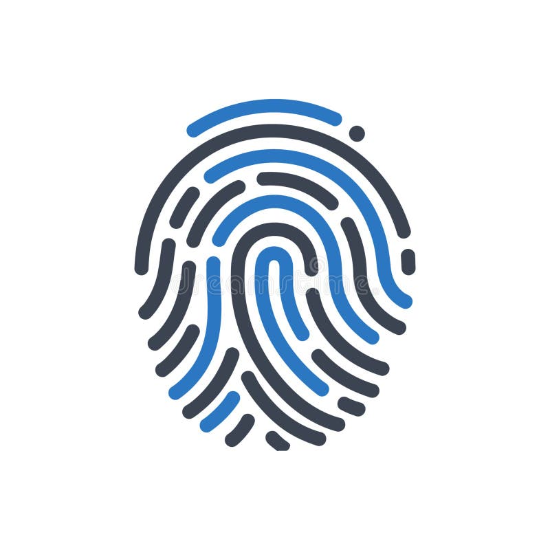 Fingerprint Security Identity Icon Stock Vector - Illustration of ...