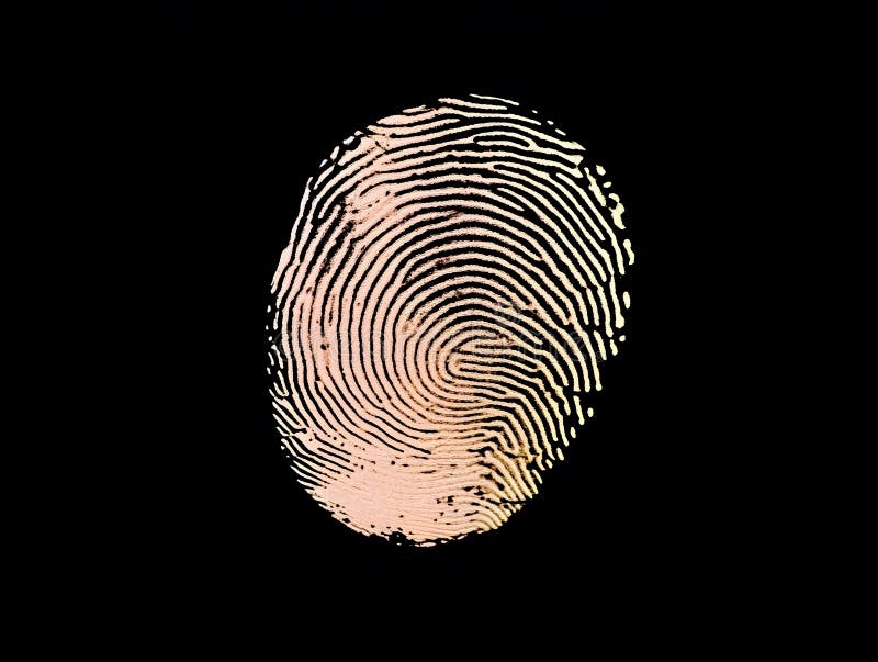 Fingerprint Security Identity. Thumbprint for Criminal Investigation or ...