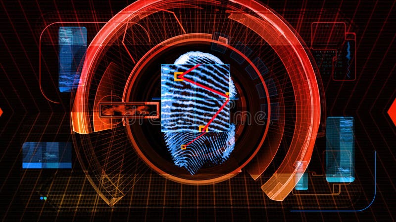 Fingerprint Security Scan Technology (HD) Stock Video - Video of ...