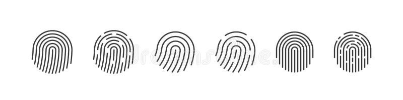 Types of Fingerprint Patterns Stock Vector - Illustration of ...