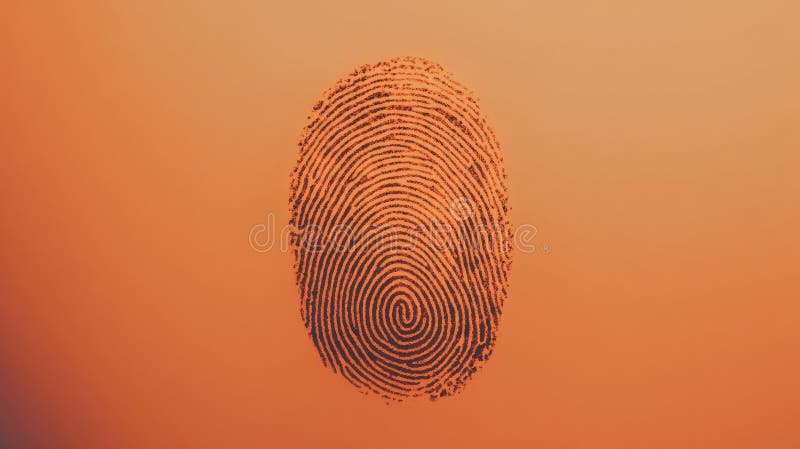 Fingerprint Showing Security, Identification, and Personal Privacy Data ...