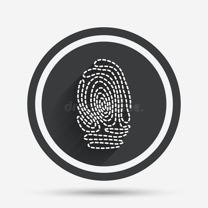 Fingerprint Sign Icon. Identification Symbol. Stock Vector ...