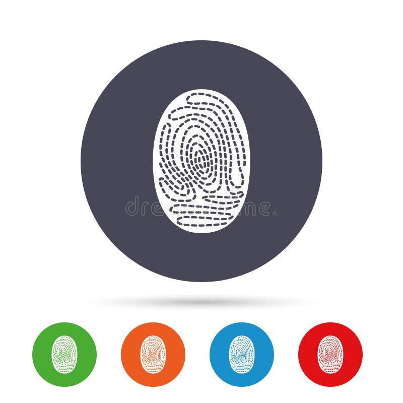 Fingerprint Sign Icon. Identification Symbol. Stock Vector ...