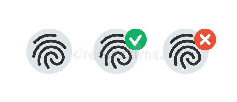 Fingerprint Simple Black Icon, Authentication Symbol, Line Style Vector ... Fingerprint Simple Black Icon, Authentication Symbol, Line Style Vector ...