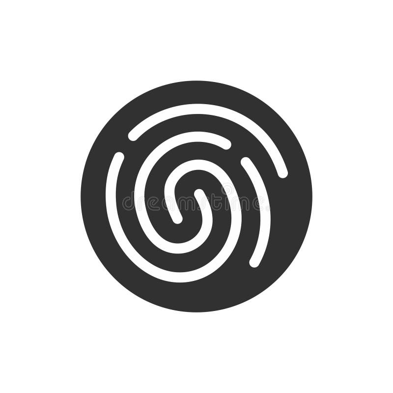 Fingerprint Simple Black Icon, Authentication Symbol, Line Style Vector ... Fingerprint Simple Black Icon, Authentication Symbol, Line Style Vector ...