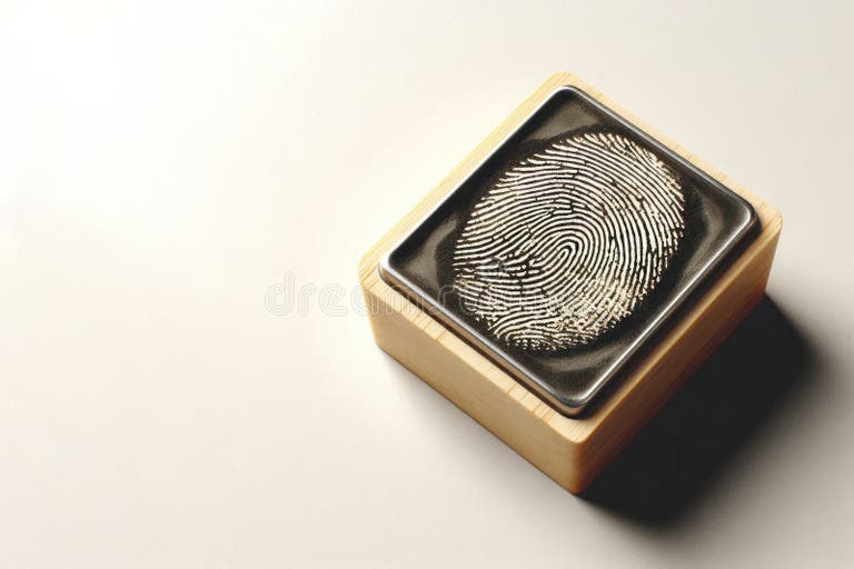 Fingerprint Stamp. Space for Text. Stock Image - Image of finger ...