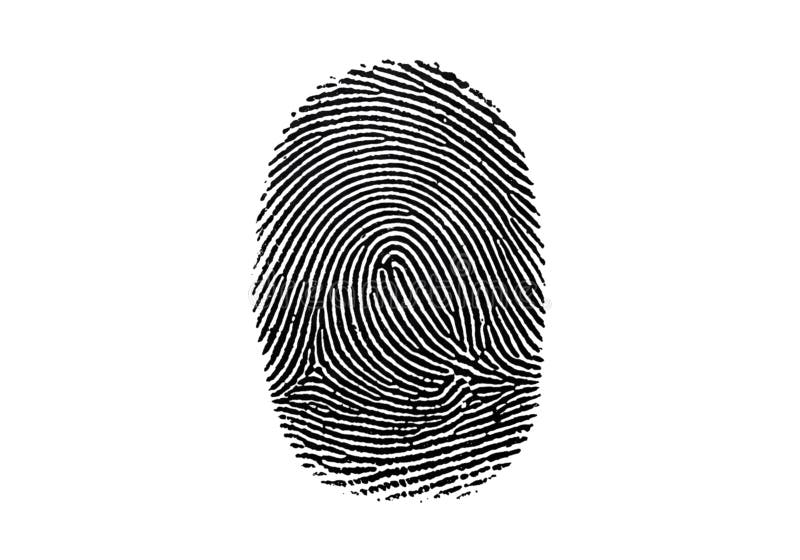 Detailed Black Fingerprint Identity Security Graphic Design Image Scan ...