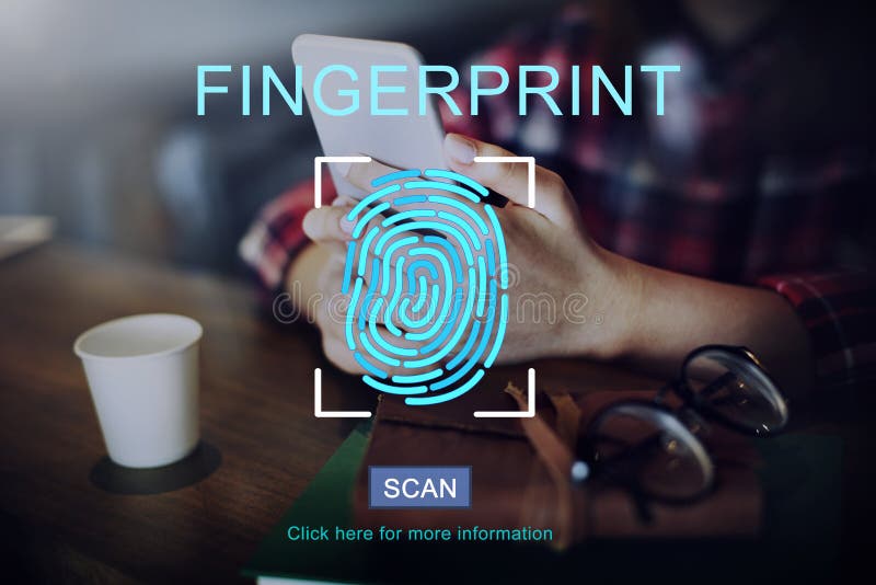 Fingerprint Technology Data Protection Concept Stock Photo - Image of ...