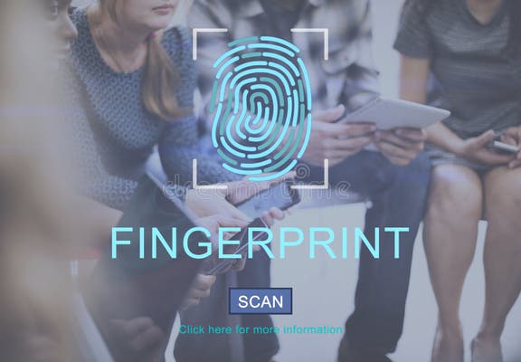 Fingerprint Technology Futuristic Coding Digital Concept Stock Image ...