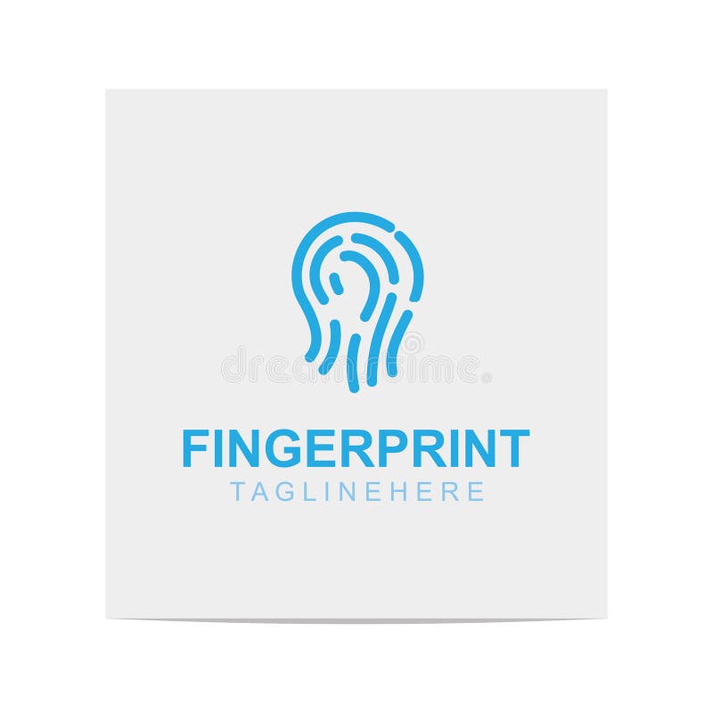 Fingerprint Technology Logo Security System Element Symbol Biometric ...