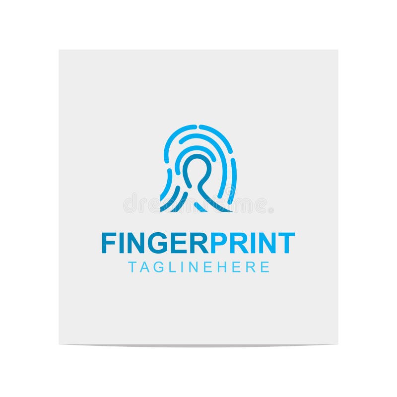Fingerprint Technology Logo Security System Element Symbol Biometric ...