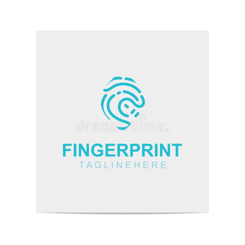 Fingerprint Technology Logo Security System Element Symbol Biometric ...