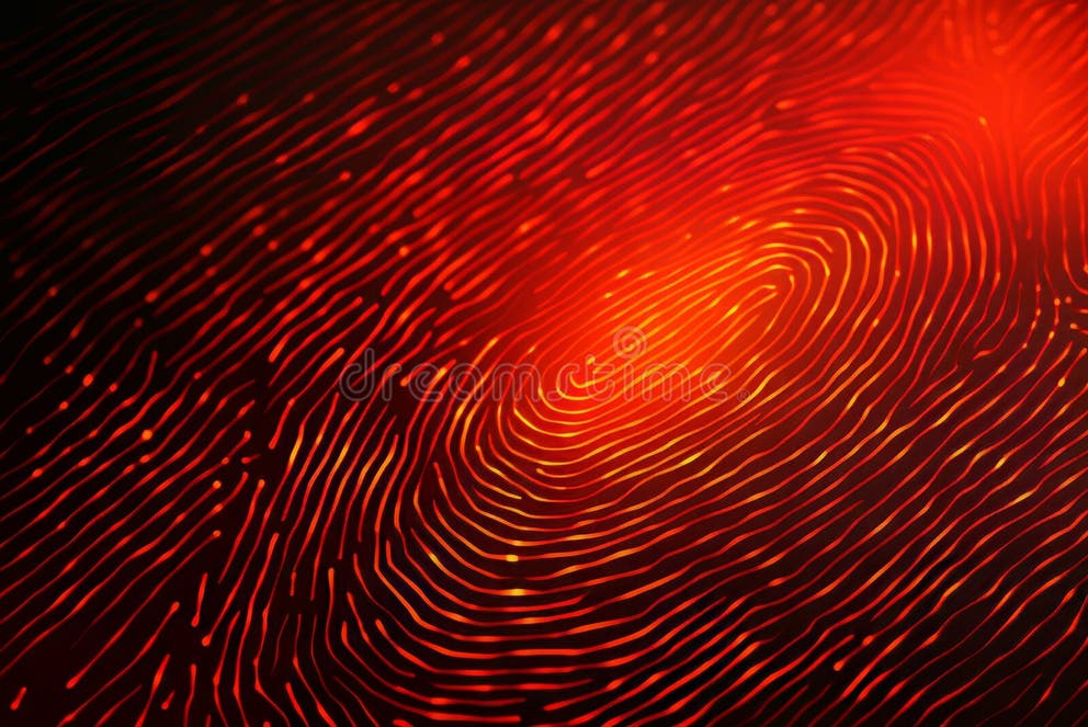 Fingerprint Theme Deep Abstract. Generate Ai Stock Illustration ...