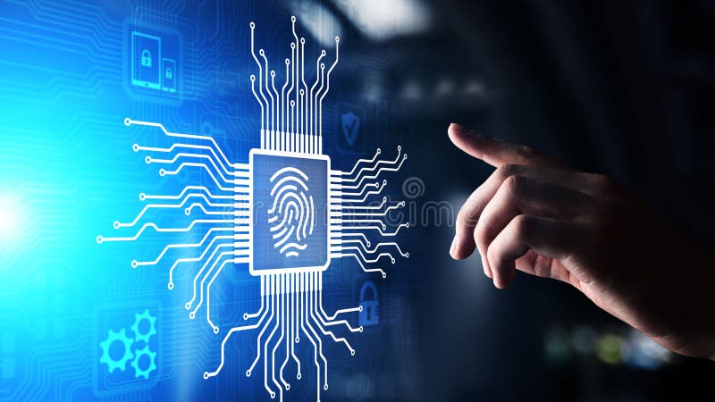 Fingerprint Unlock Cyber Security Data Protection Concept on Virtual ... Fingerprint Unlock Cyber Security Data Protection Concept on Virtual ...