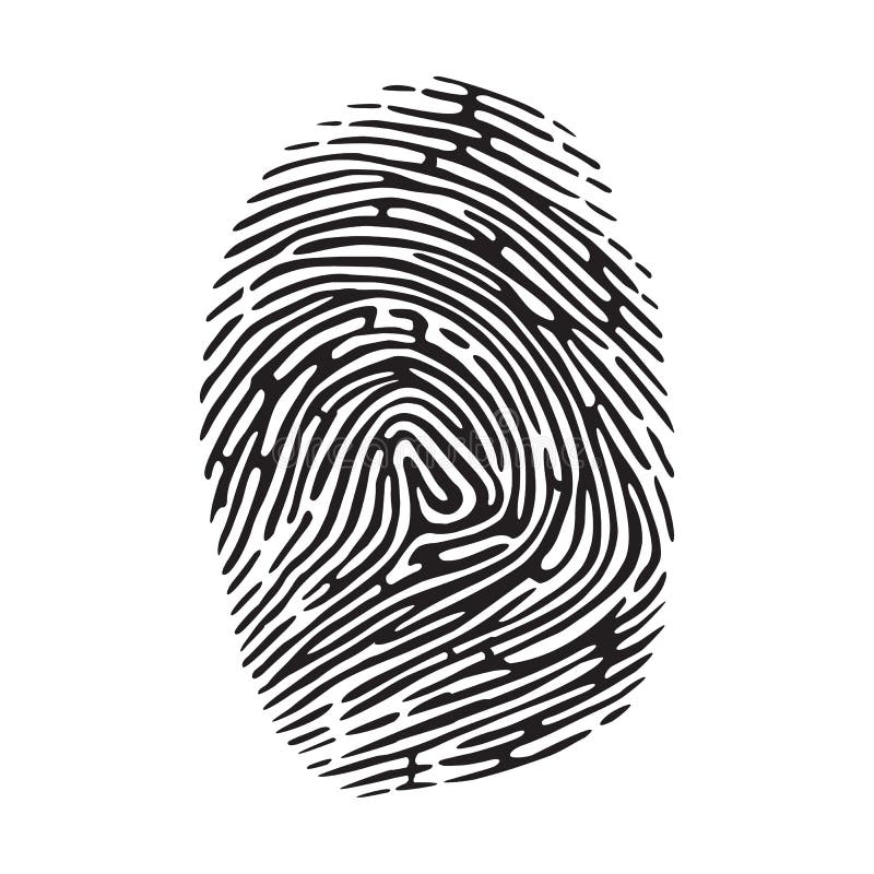 Fingerprint Line Icon, Outline Vector Sign, Linear Style Pictogram ...