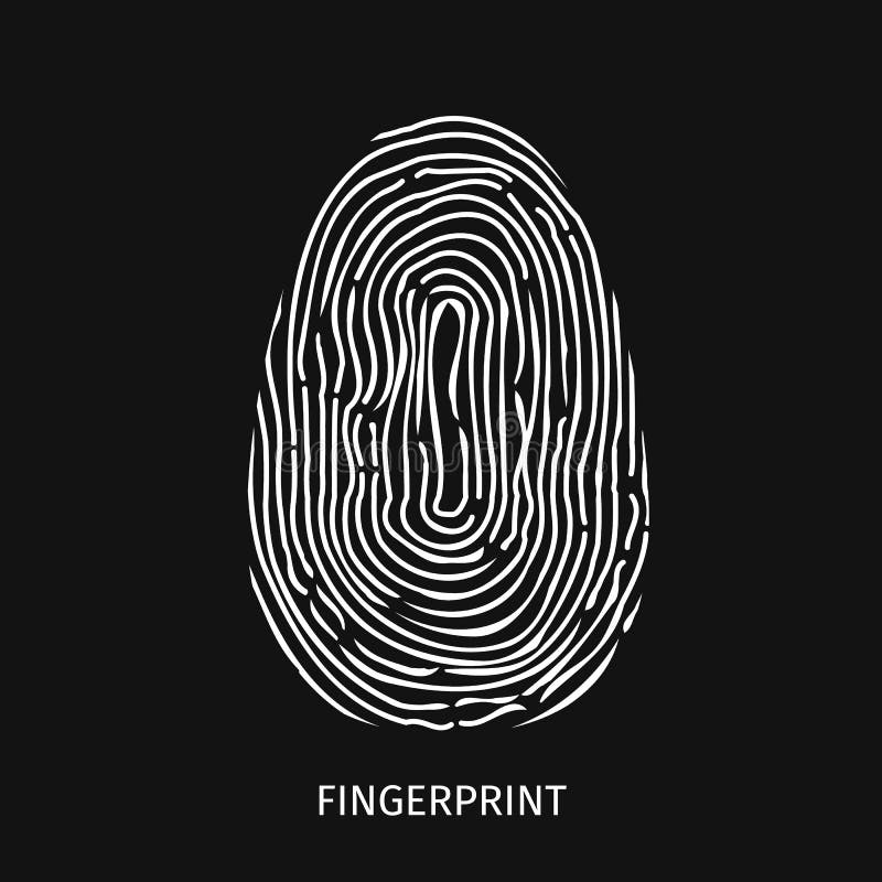 Fingerprint Vector Icon. Electronic Signature Concept. Biometric ...