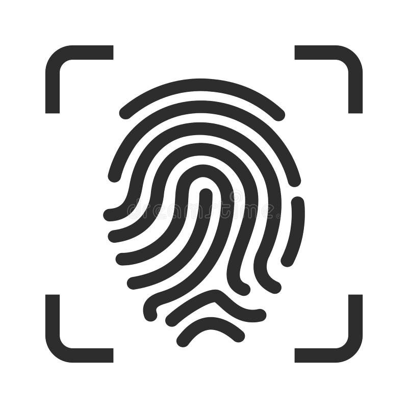 Fingerprint vector icon stock vector. Illustration of identification ...