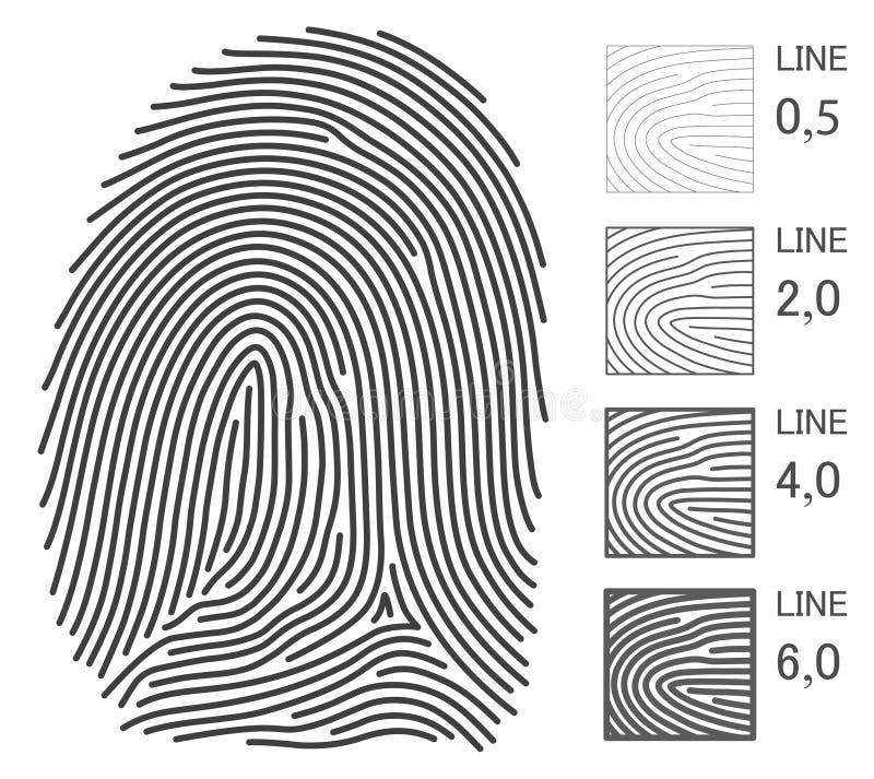 Fingerprint (vector) stock vector. Illustration of document - 6937806