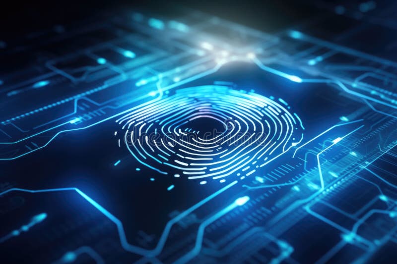 A Fingerprint is Visible on a Circuit Board. this Image Can Be Used To ...