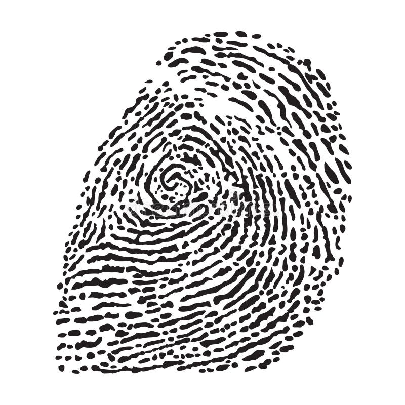 Fingerprint on White Background Stock Vector - Illustration of ...