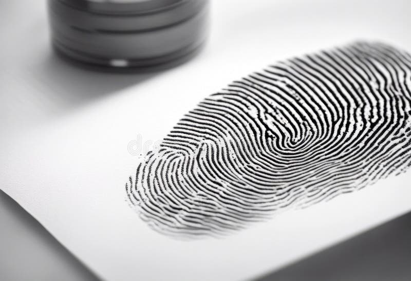 Fingerprint white paper stock illustration. Illustration of design ...
