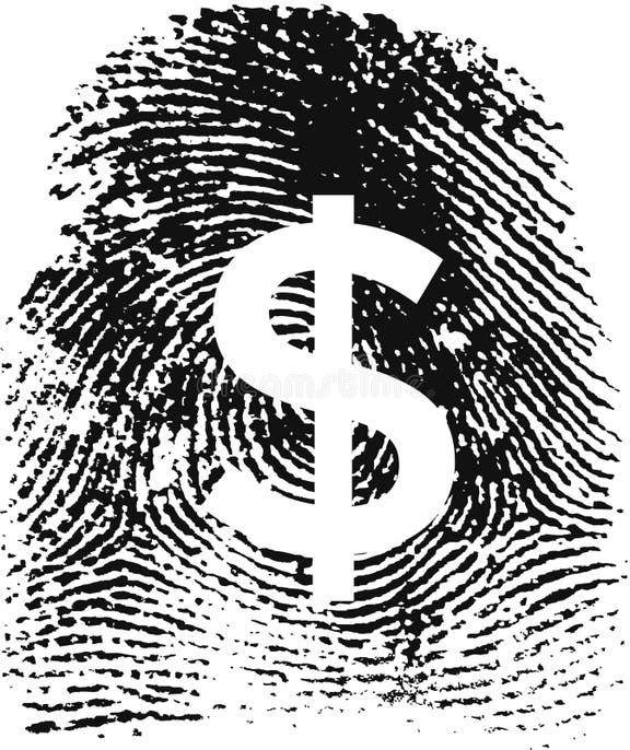 Fingerprint19detalles stock vector. Illustration of dollar - 1402430
