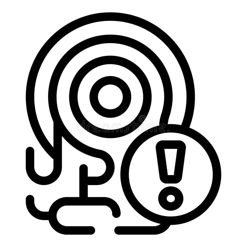 Fingerprinting Error Icon Outline Vector. Id Scanner Stock Vector ...