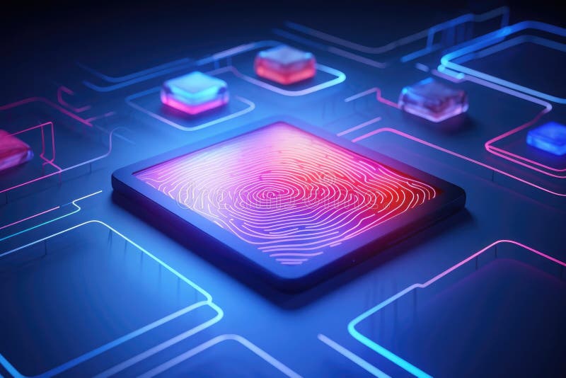 Fingerprinting Process, Modern Technology, Light Colors, Soft Light ...