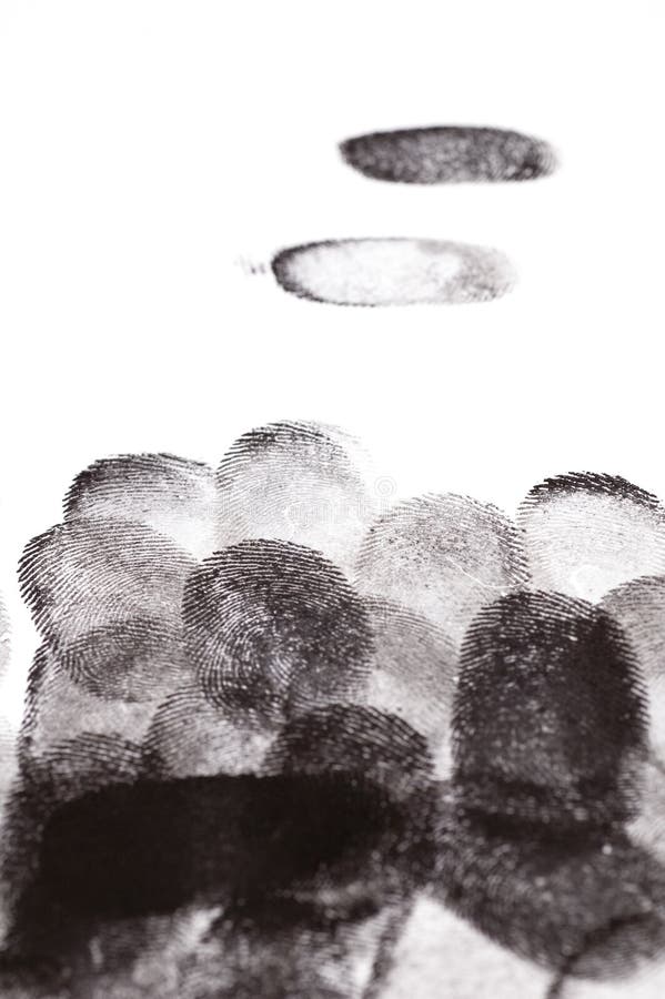 Black Ink Fingerprints Close Up Stock Photo - Image of scene, abstract ...