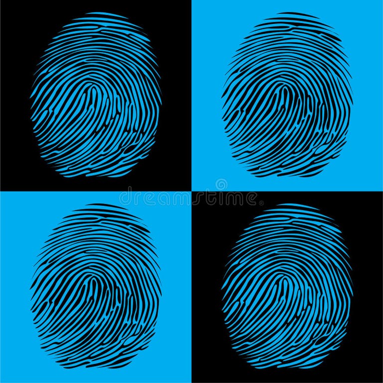Black Detailed Fingerprints Stock Illustrations – 622 Black Detailed ...