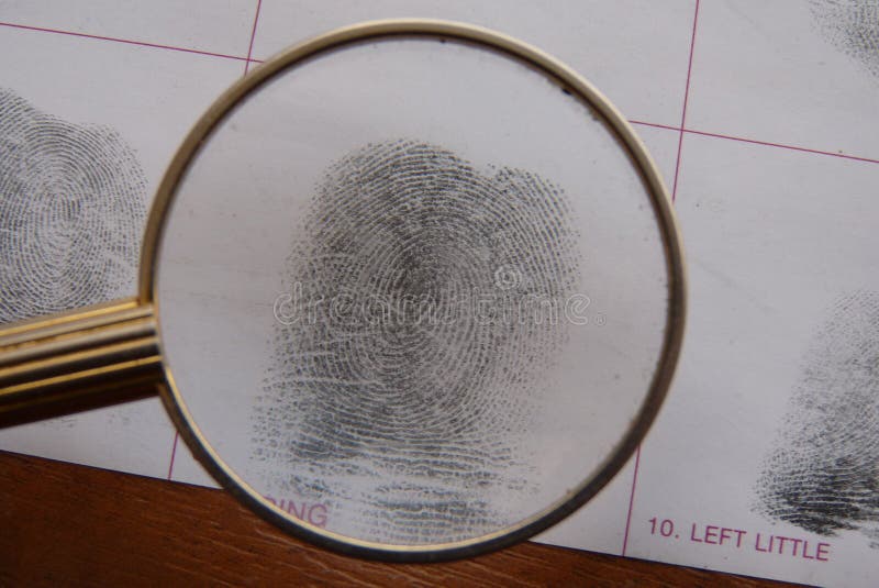 Forensic Fingerprint Examination on Crime Scene Stock Photo - Image of ...