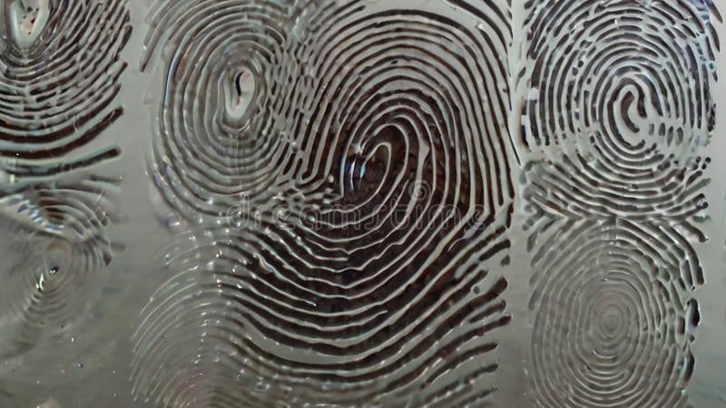 Fingerprints Left on the Glass Surface Stock Illustration ...