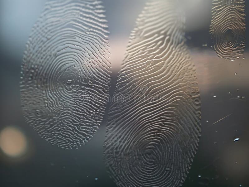 Fingerprints Left on the Glass Surface Stock Illustration ...