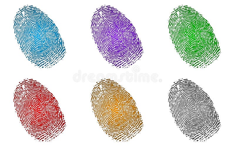 Fingerprints Set stock illustration. Illustration of graphic - 6479230
