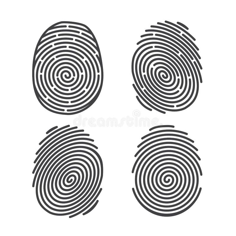 Fingerprints stock vector. Illustration of press, security - 53532830