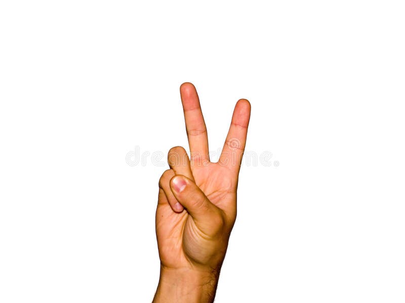 Two Fingers stock image. Image of silo, thumb, female, sign - 529553