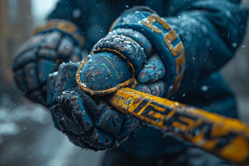 Fingers Adjusting the Grip on a Hockey Stick Stock Image - Image of ...