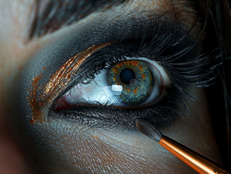 Fingers Applying Makeup with Precision Stock Photo - Image of token ...