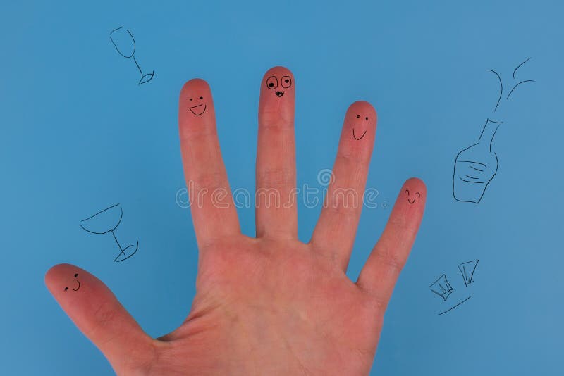 Fingers As Funny Characters Stock Photo - Image of character, joyful ...