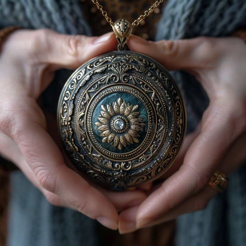 Fingers Clutching a Locket Evoking Personal History Stock Image - Image ...