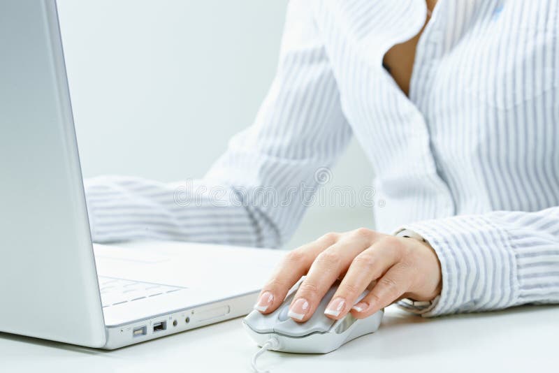 Fingers on computer mouse stock photo. Image of clean - 11267026